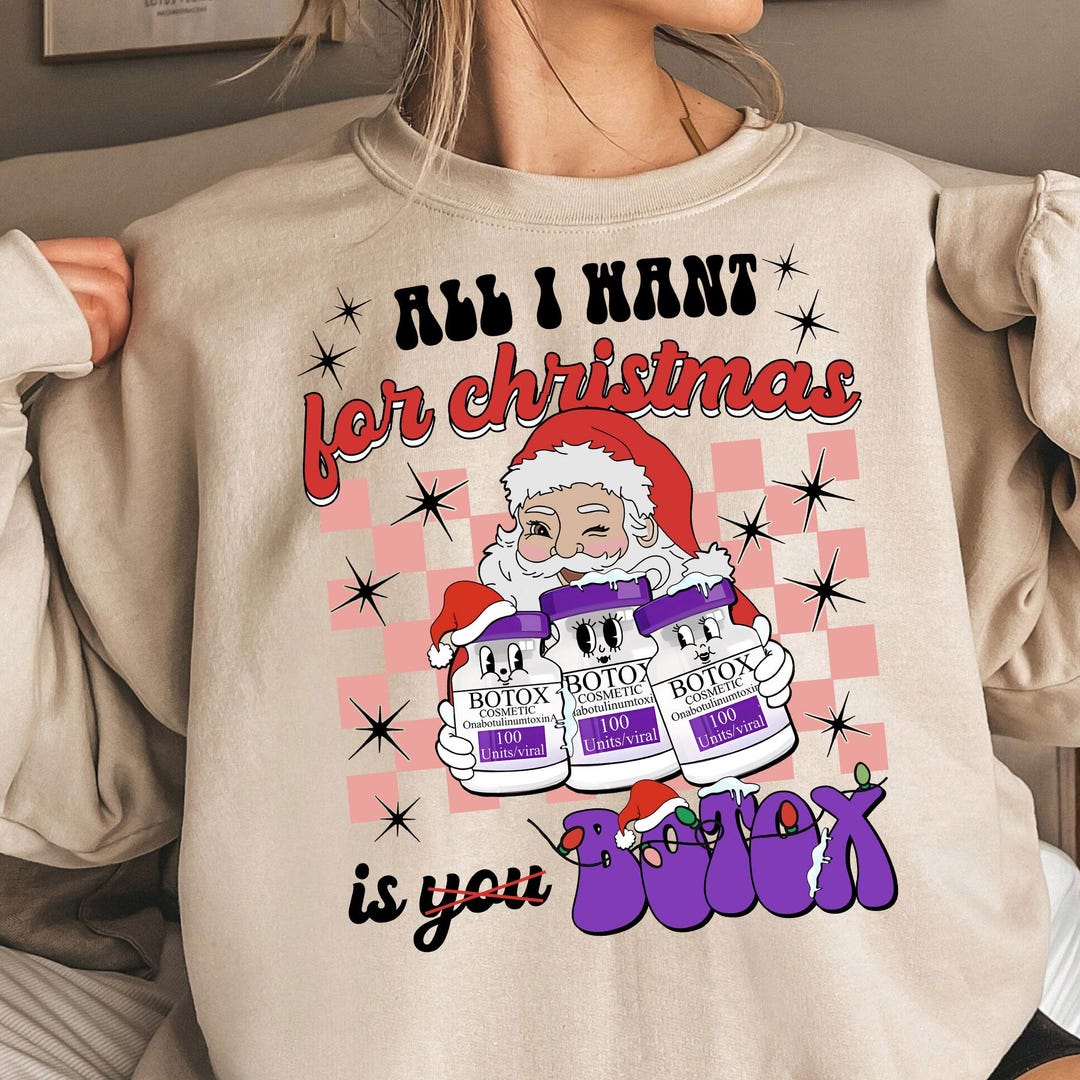 Christmas Aesthetic Nurse, Funny Santa Botox Nurse Injector Xmas Tee ...
