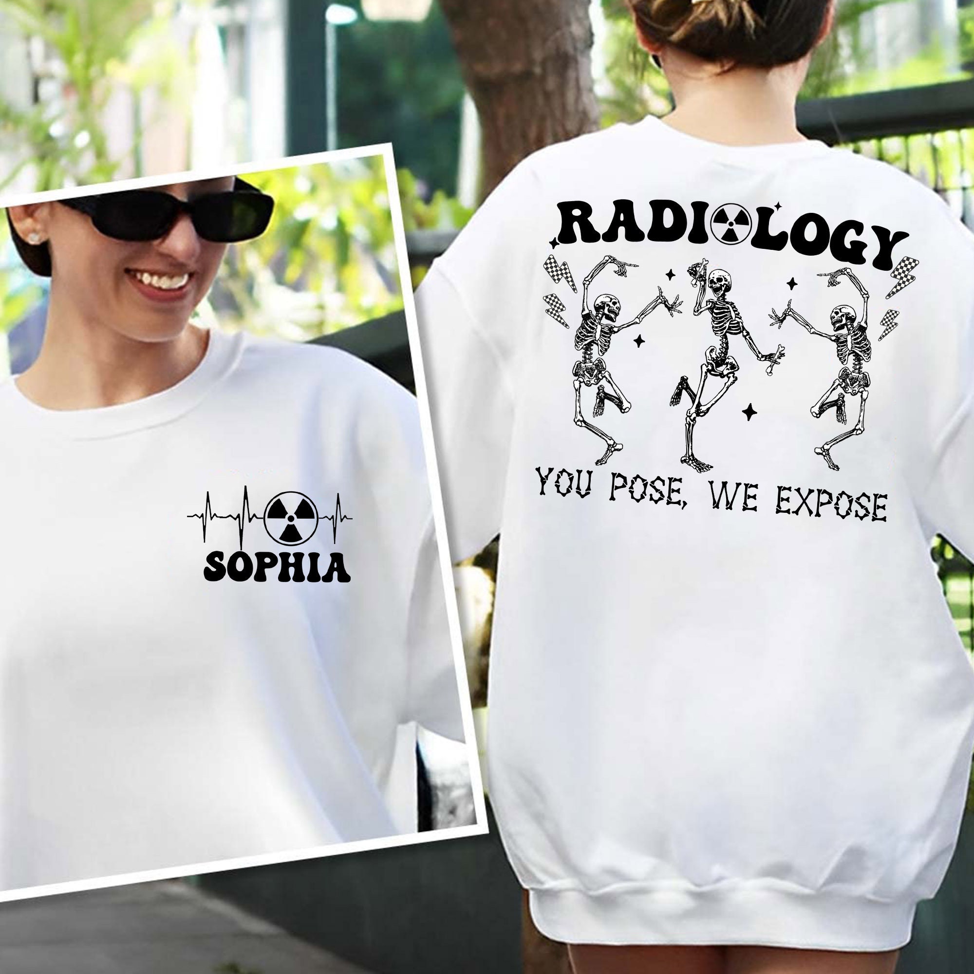 Radiology You Pose We Expose Shit, Xray Tech Shirt, Custom Name Rad ...