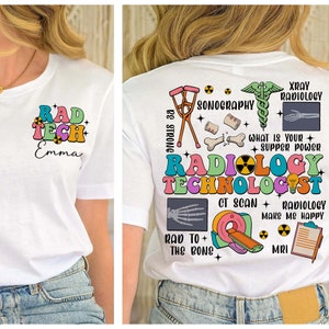 Custom Radiology Technician Nurse Shirt for Work, Personalized RAD Tech ...