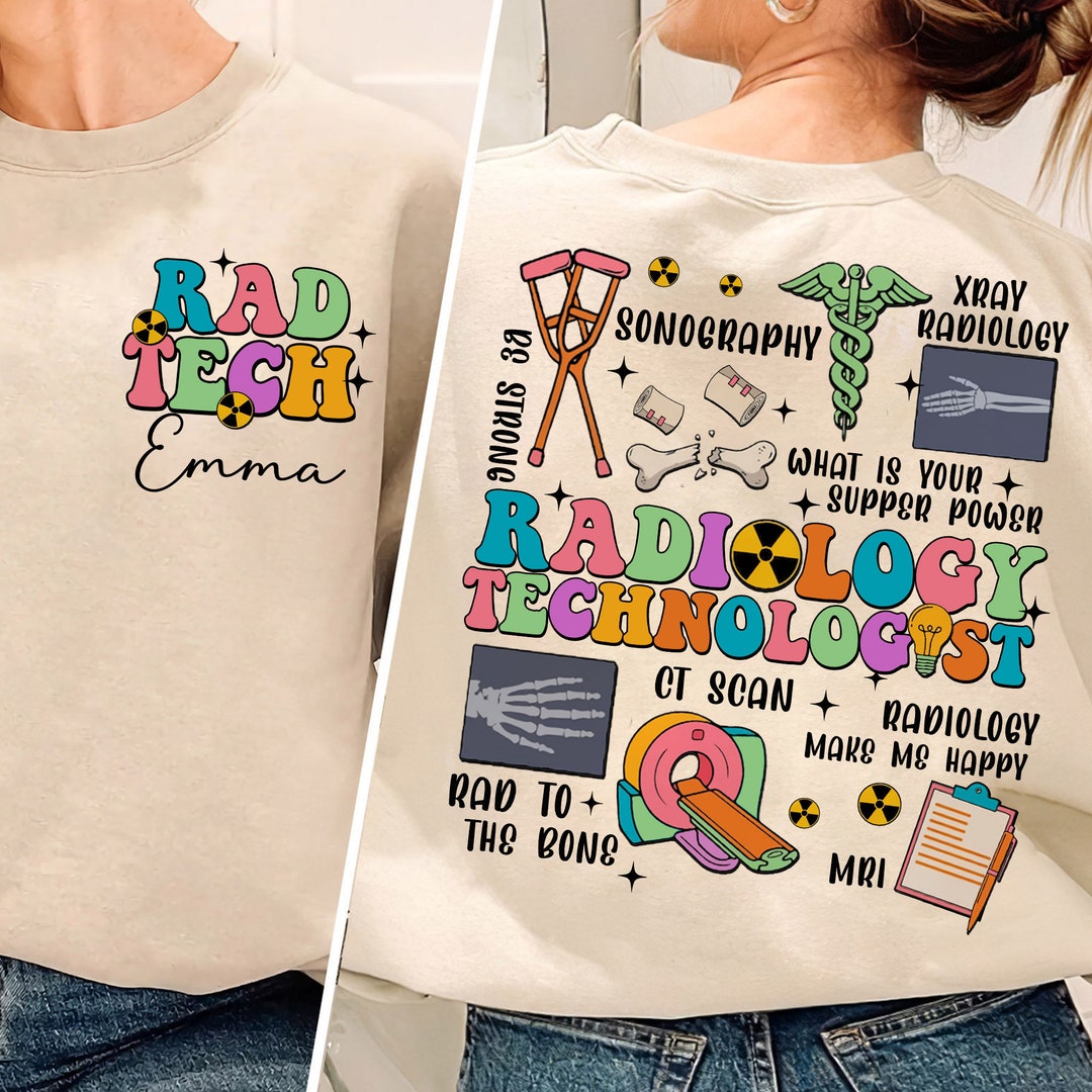 Custom Radiology Technician Nurse Shirt for Work, Personalized RAD Tech ...