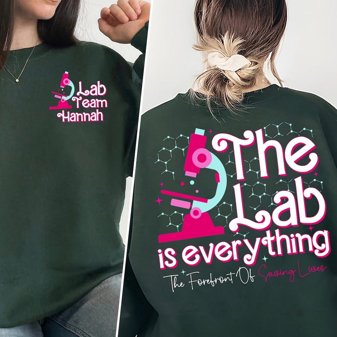 Medical Lab Science Sweatshirt, Custom Name Lab Tech Team Shirt, Med ...