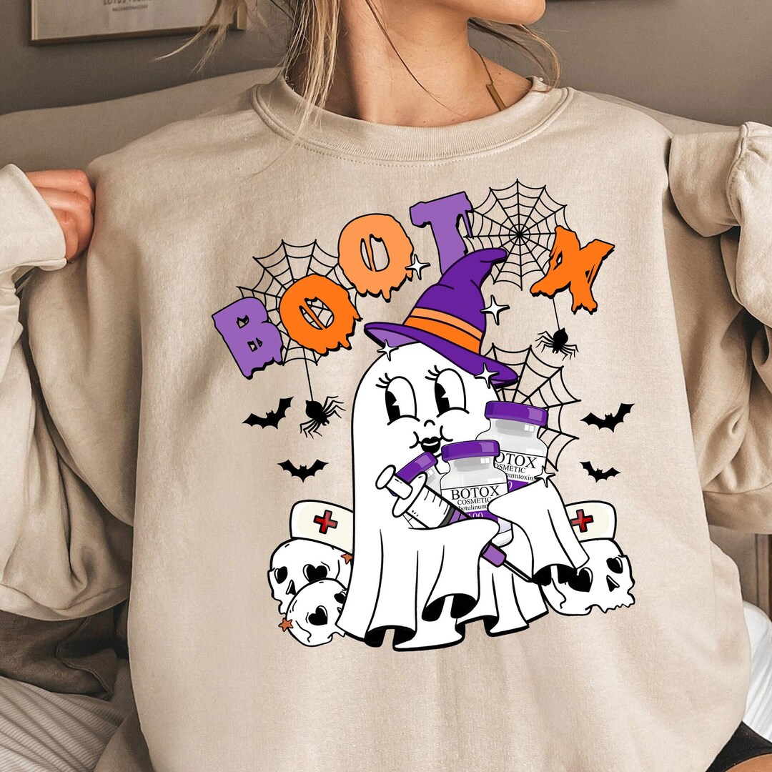 Cute Ghost Bootox Nurse Injector Halloween Shirt, Filler Botox Dysport ...