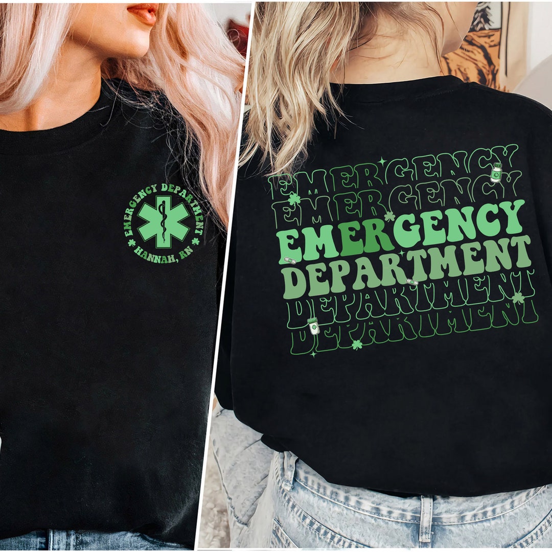 St Patrick's Day Emergency Department Shirt, St Patricks Nurse Shirt ...