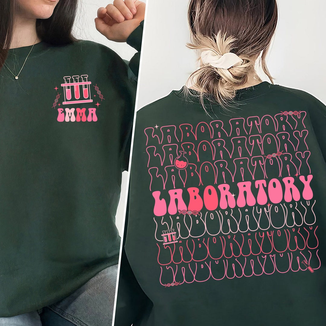Custom Name Laboratory Shirt, Medical Lab Science Sweatshirt, Lab Tech ...
