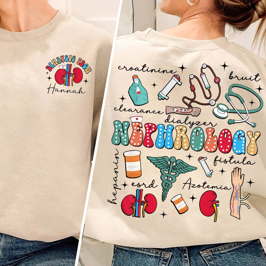 Personalized Nephrology Shirt, Dialysis Nurse Shirt, Nephrology Nurse ...