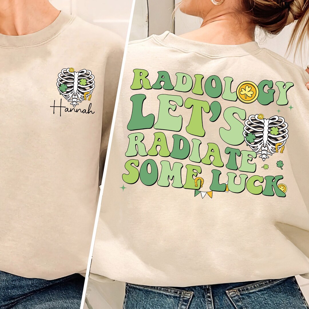 St Patricks Day Radiology Shirt, Rad Tech Shirt, Custom Name Radiology ...