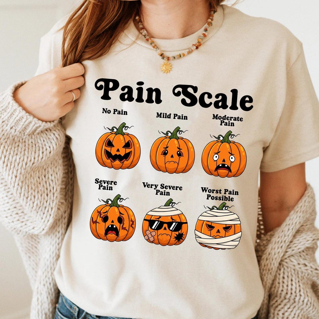 Halloween Pain Scale Shirt, Nurse Appreciation Sweater, Spooky Nurse ...
