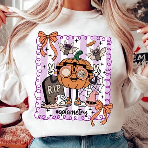 Pumpkin Optometry Shirt, Spooky See Son Sweatshirt, Halloween Eye ...