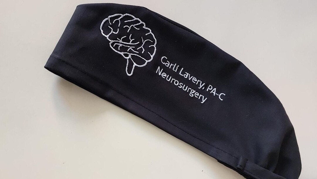 Embroidery Neurosurgery Scrub Cap, Personalized Scrub Cap Brain Scrub ...
