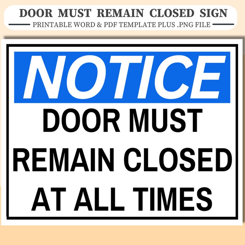 Front Door Closed Sign - Etsy