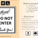 Please Do Not Enter Sign. Printable Word and PDF File, Plus PNG Image ...