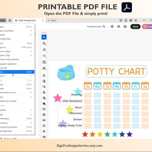Potty Training Tracker: Printable Chart (PDF & PNG) - Etsy