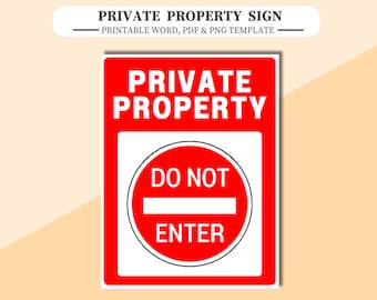 Private - Do Not Enter Sign - Etsy