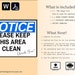 Keep Area Clean Sign: Printable Notice (PDF, Word, PNG) - Etsy