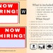 Printable Now Hiring Sign: Editable Word & PDF Template - Etsy