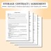 Storage Contract Agreement. Printable/editable Word and PDF Template ...