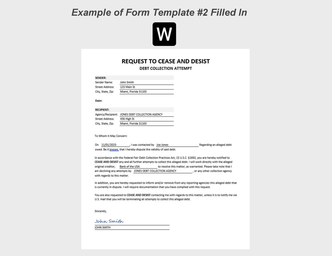 Defamation Cease and Desist Form: Editable Word & PDF Template - Etsy