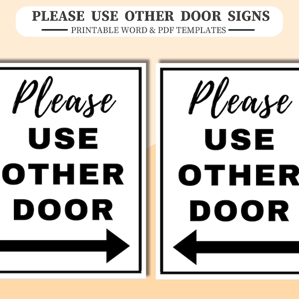 Please Use This Door Sign - Etsy