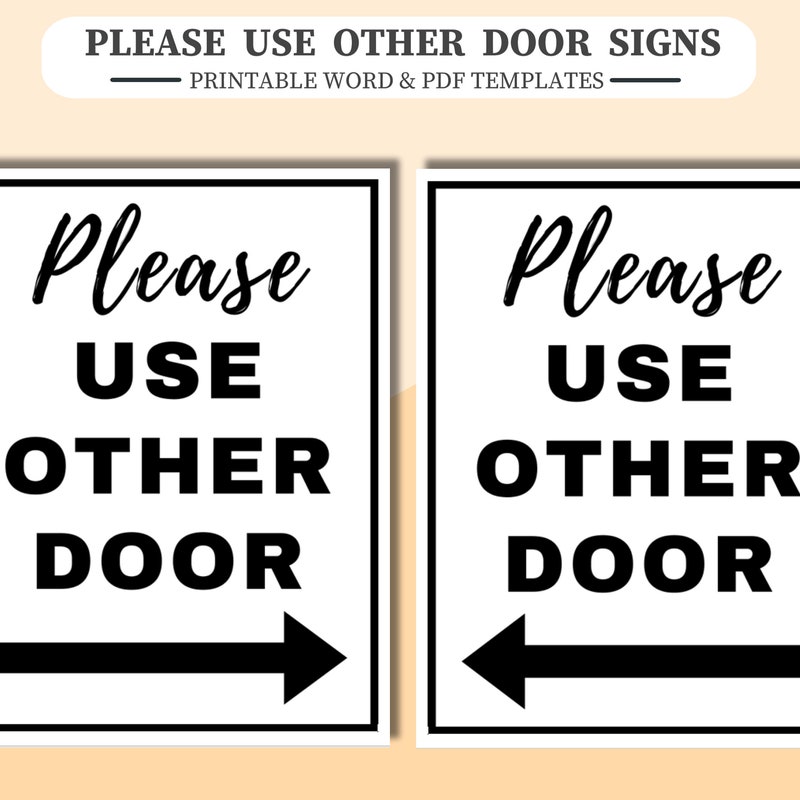 Please Use This Door Sign - Etsy
