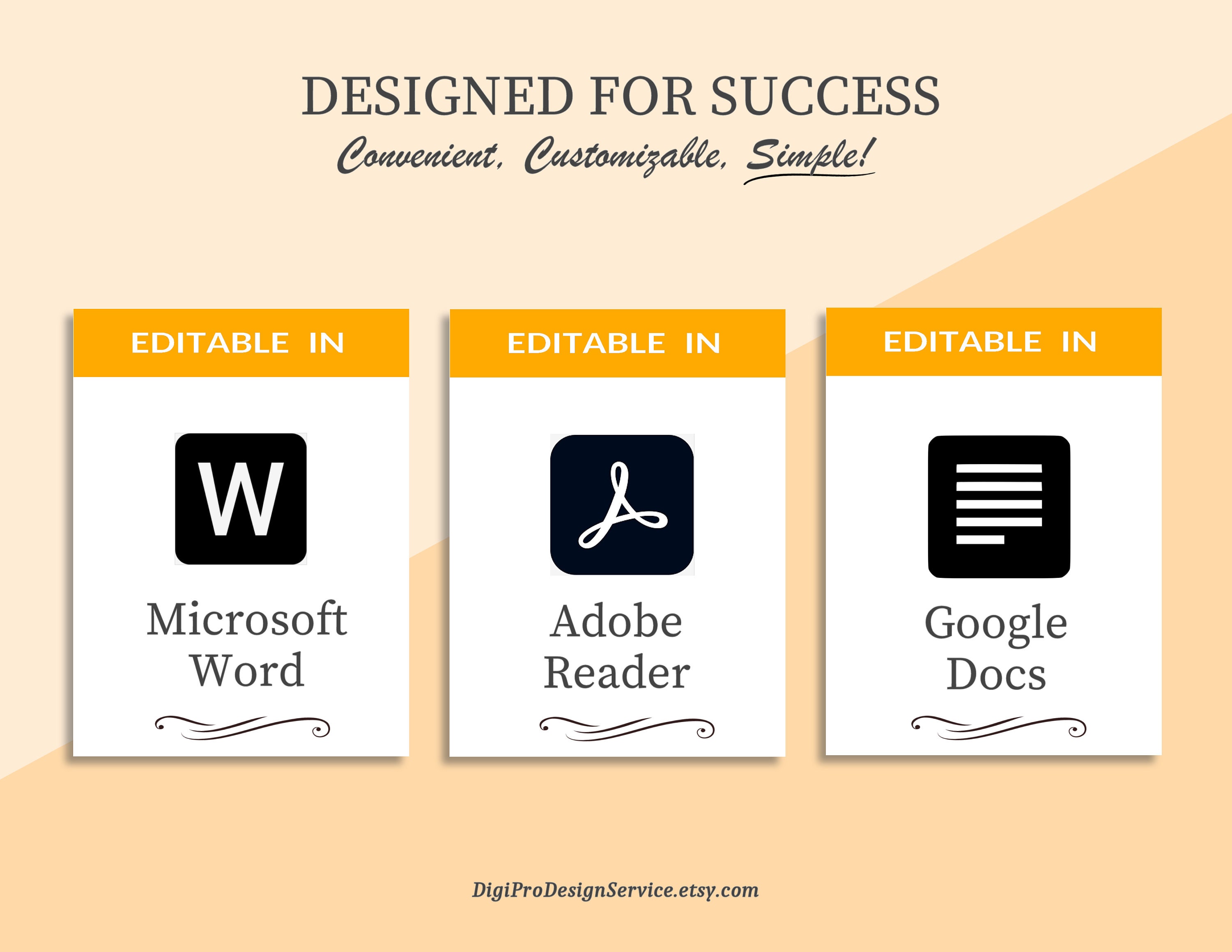 Editable Purchase Order Template: Fillable PDF & Word - Etsy