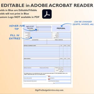 Editable HVAC Proposal Template: Excel, Word, PDF, Google Sheets - Etsy