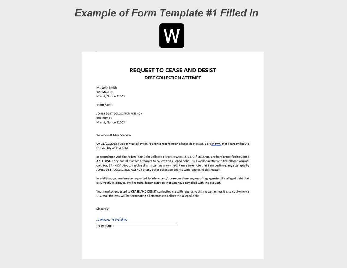 Defamation Cease and Desist Form: Editable Word & PDF Template - Etsy