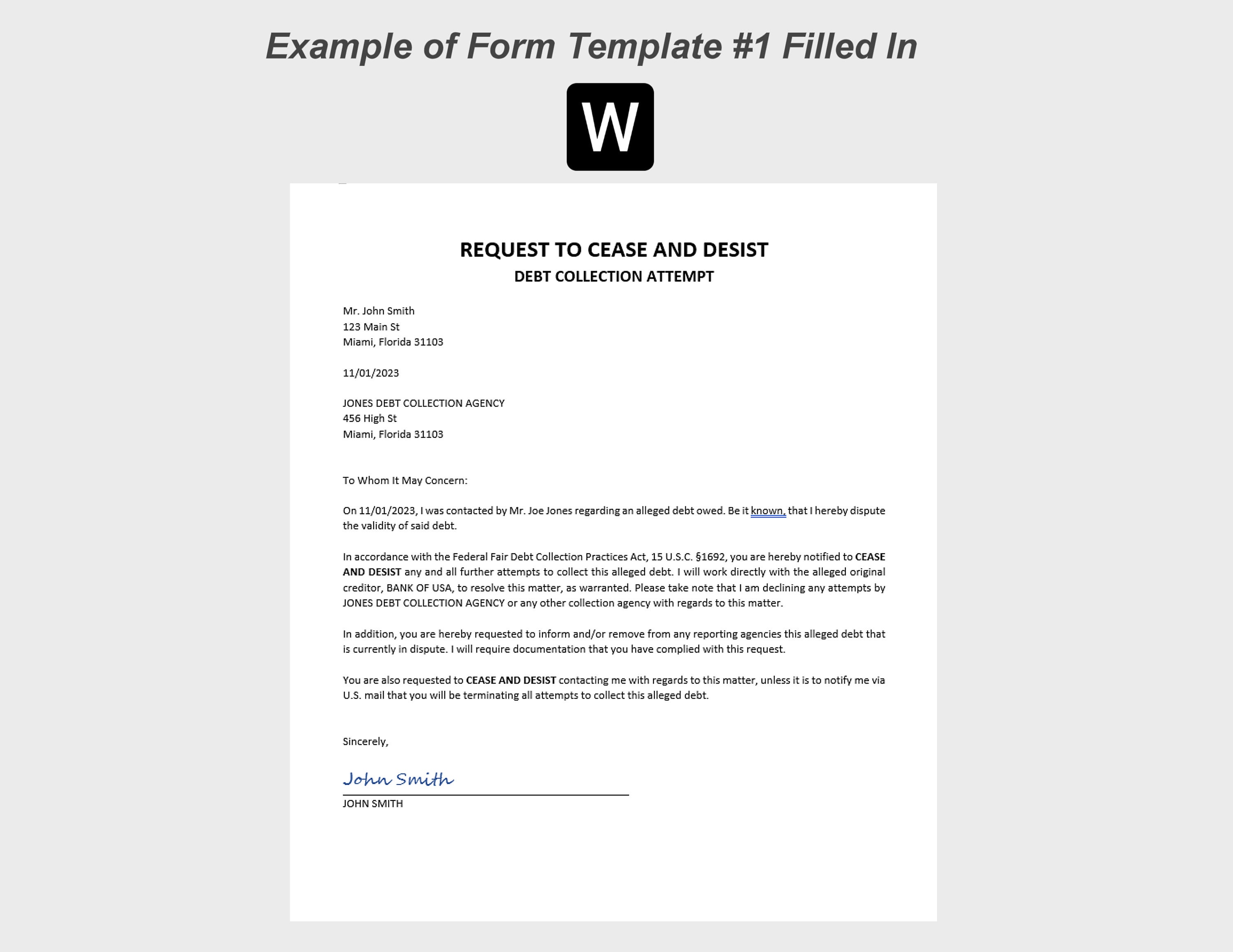 Defamation Cease and Desist Form: Editable Word & PDF Template - Etsy