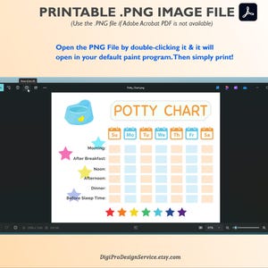 Potty Training Tracker: Printable Chart (PDF & PNG) - Etsy