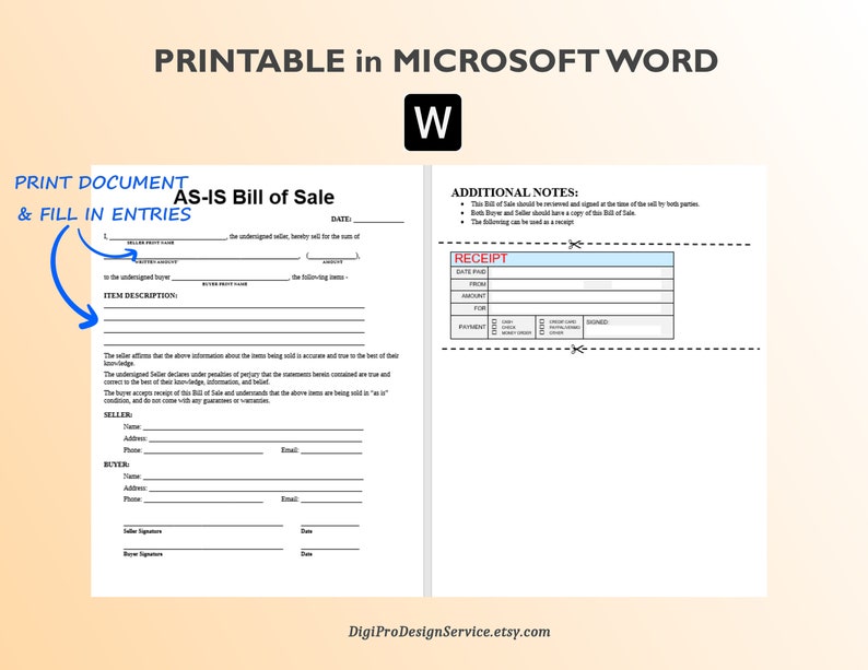 AS-IS Bill of Sale, Asis Bill of Sale, As-is Bill of Sale, as is Bill ...
