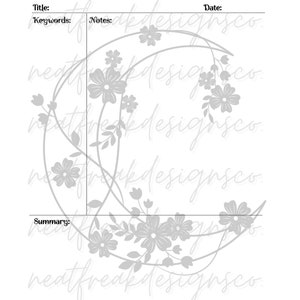 Cornell Method Note Taking Template Digital Download Note - Etsy