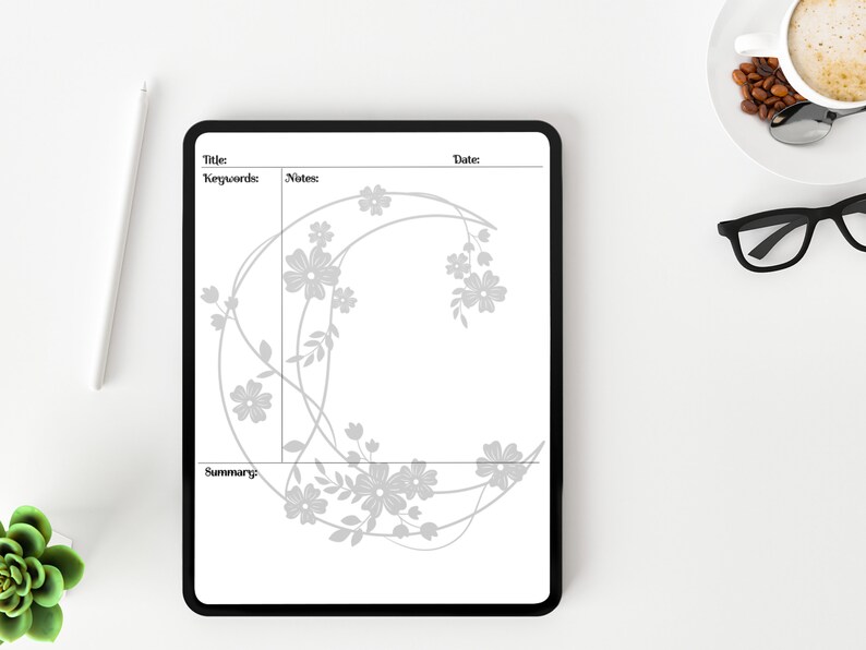 Cornell Method Note Taking Template Digital Download Note - Etsy