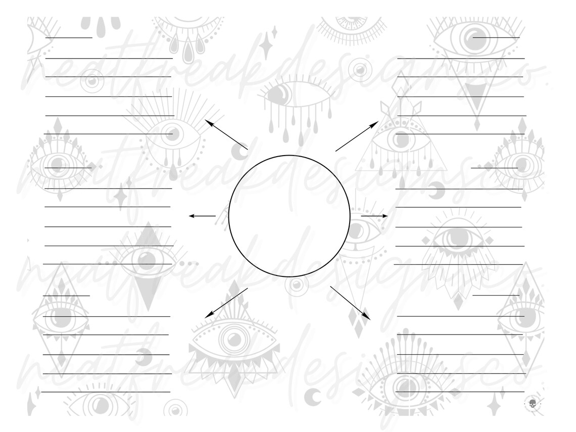 Mind Map Note Taking Template Digital Download Note Taking Template ...