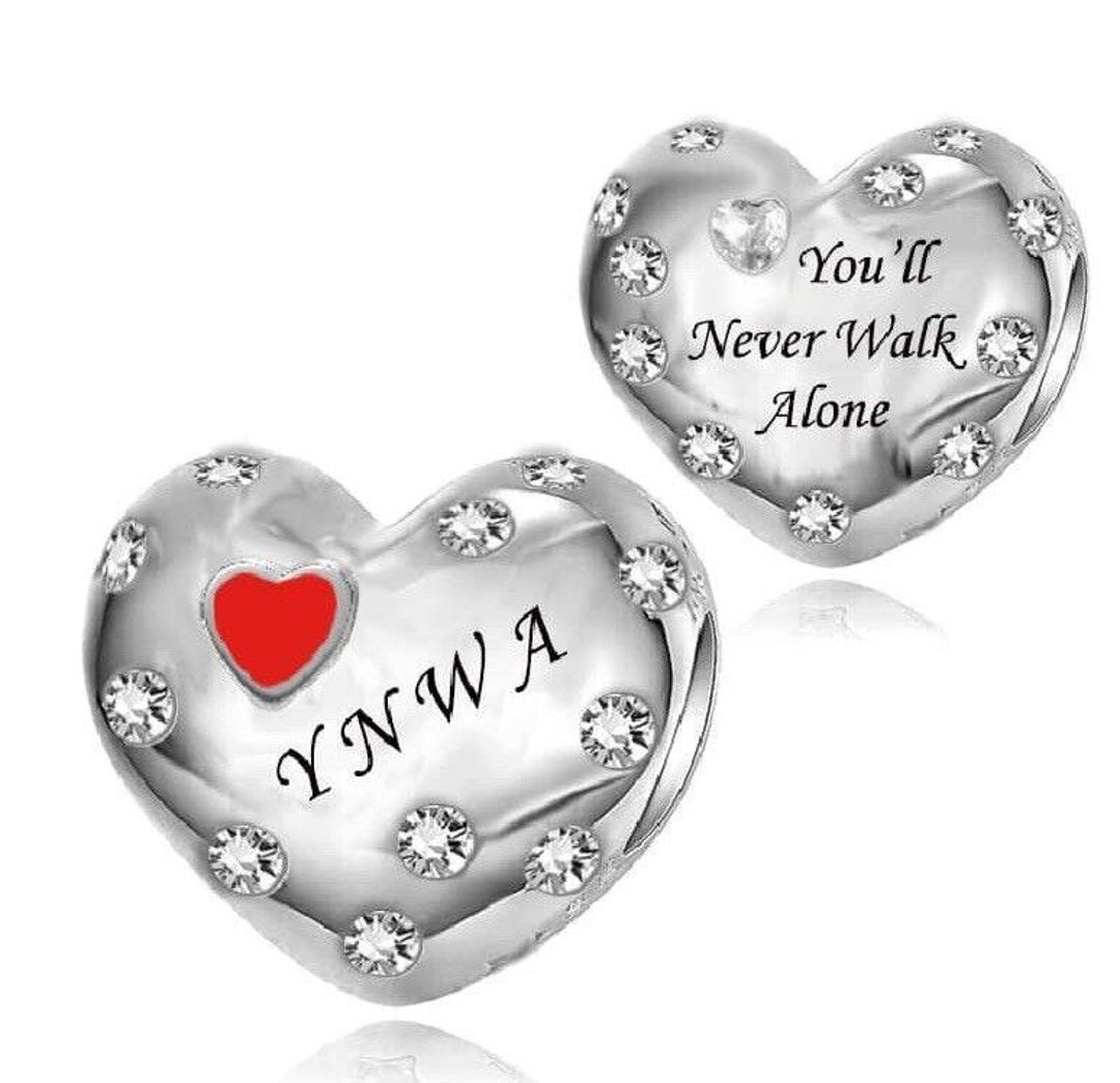 Ynwa You’ll Never Walk Alone Heart Liverpool Celtic Charm 925 Sterling ...