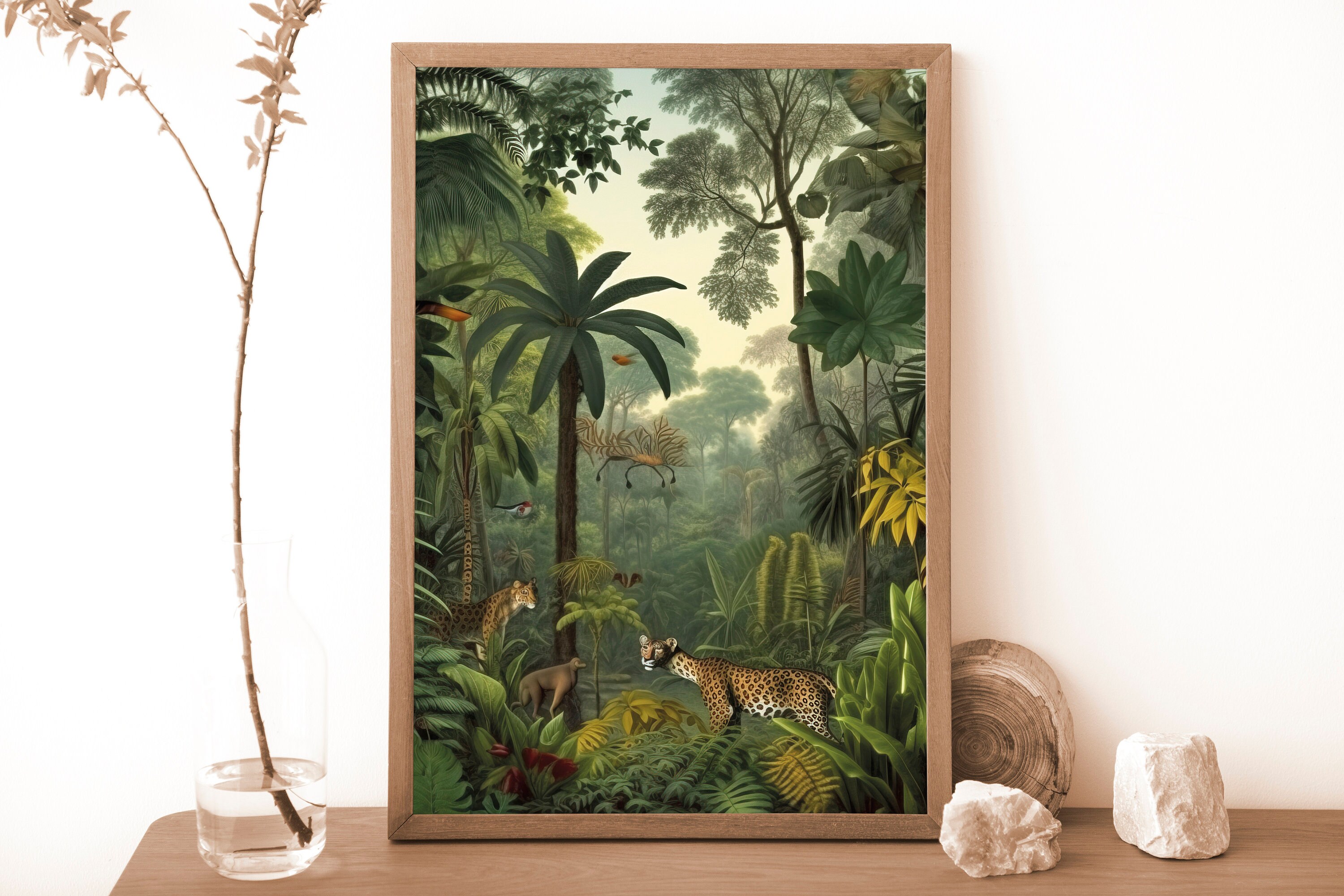 Henri Rousseau Style. Jungle Poster. Botanical Print. Floral - Etsy