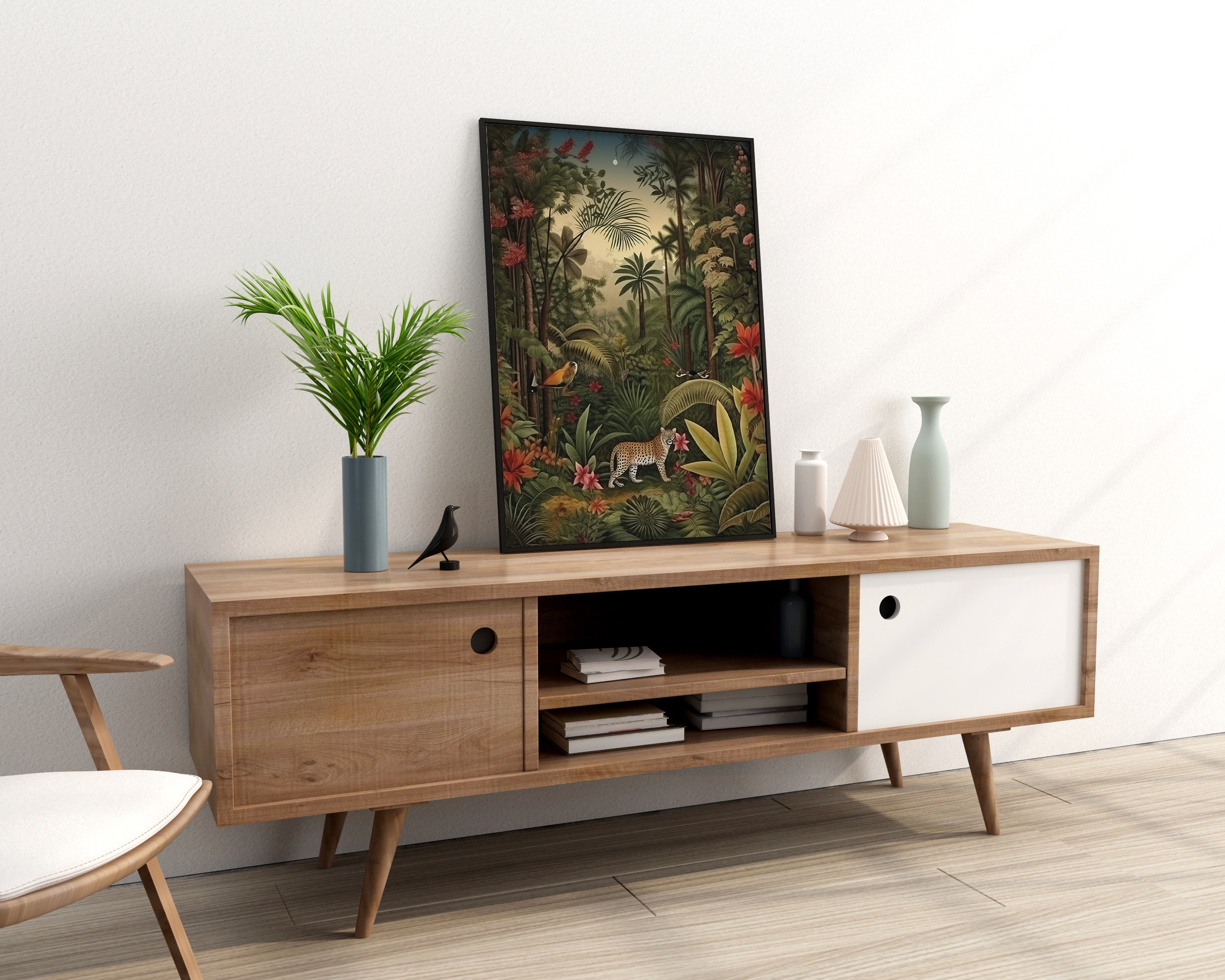 Henri Rousseau Style. Jungle Poster. Botanical Print. Floral - Etsy