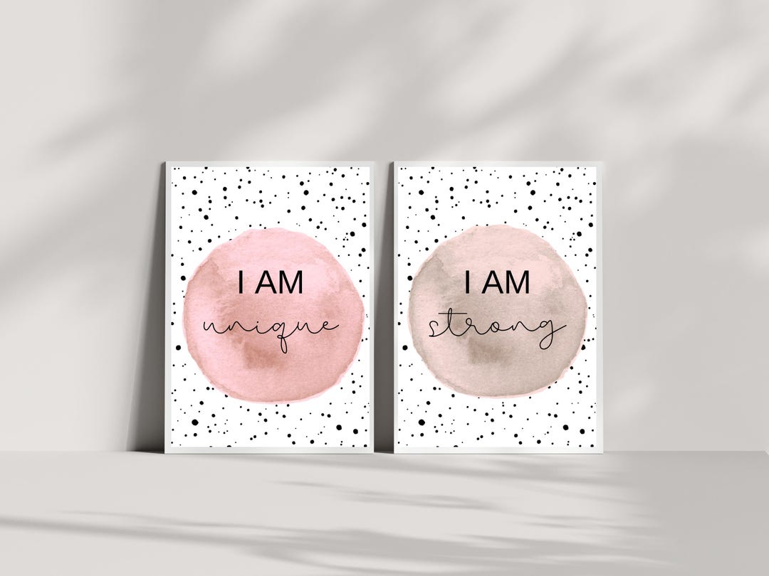 Positive Affirmation Prints for Girls or Boys Bedroom, Kids Motivation ...