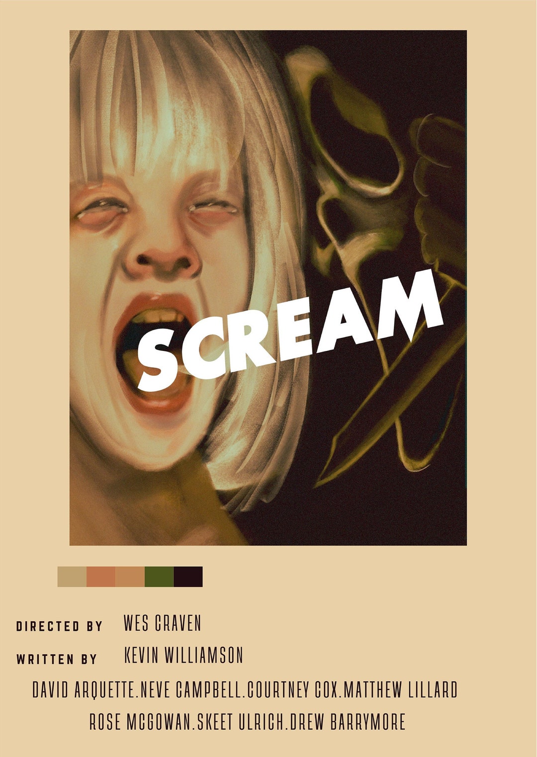 Scream 1996 Movie Poster - Etsy