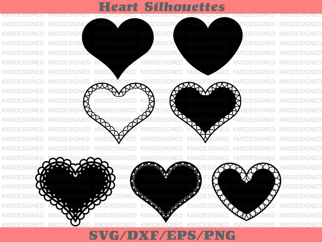 Lace Hearts SVG, Valentines, Doily Hearts, Heart Frame, Geometric Heart ...