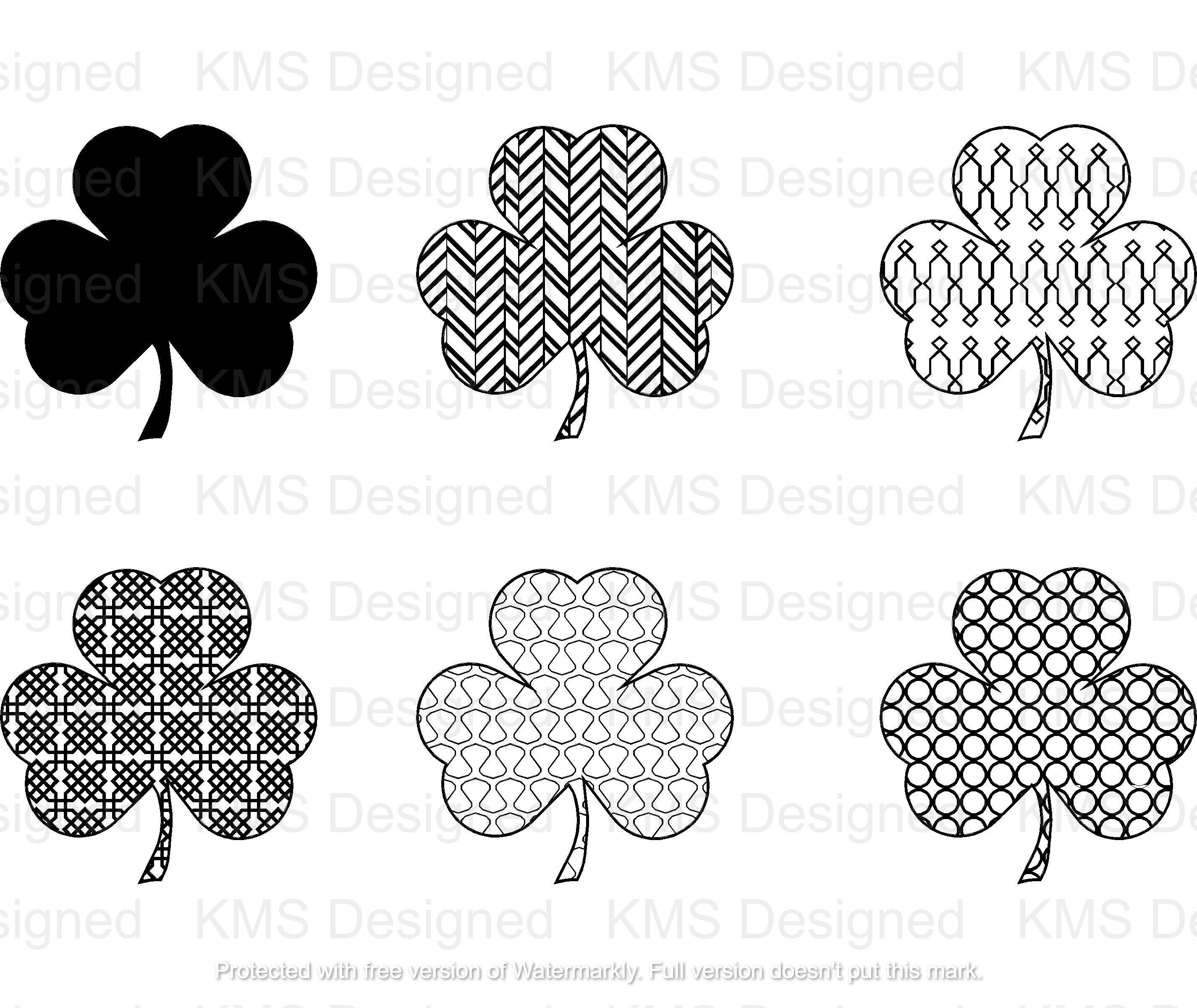 Shamrock SVG, Clover SVG, St Patrick's SVG, Circles, Modern, Celtic ...