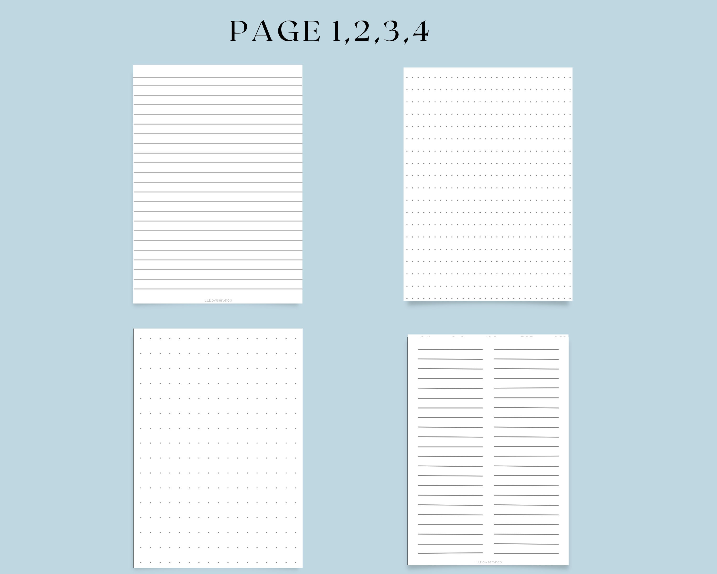 Notebook/ Journal Printable Pages, A4 Size, With 15 Unique Pages. - Etsy UK