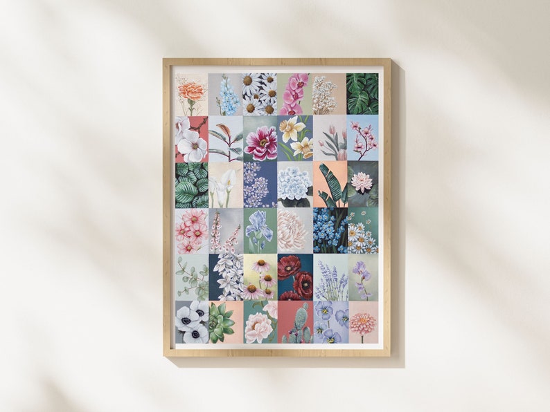 Bloom Art Print | Original Artwork | Floral Art Print | Canvas Art ...