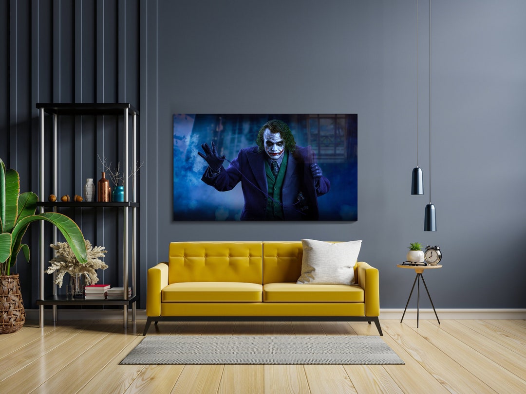 The Joker, Tempered Glass Joker Painting, , Modern Home Decor, Wall Art ...