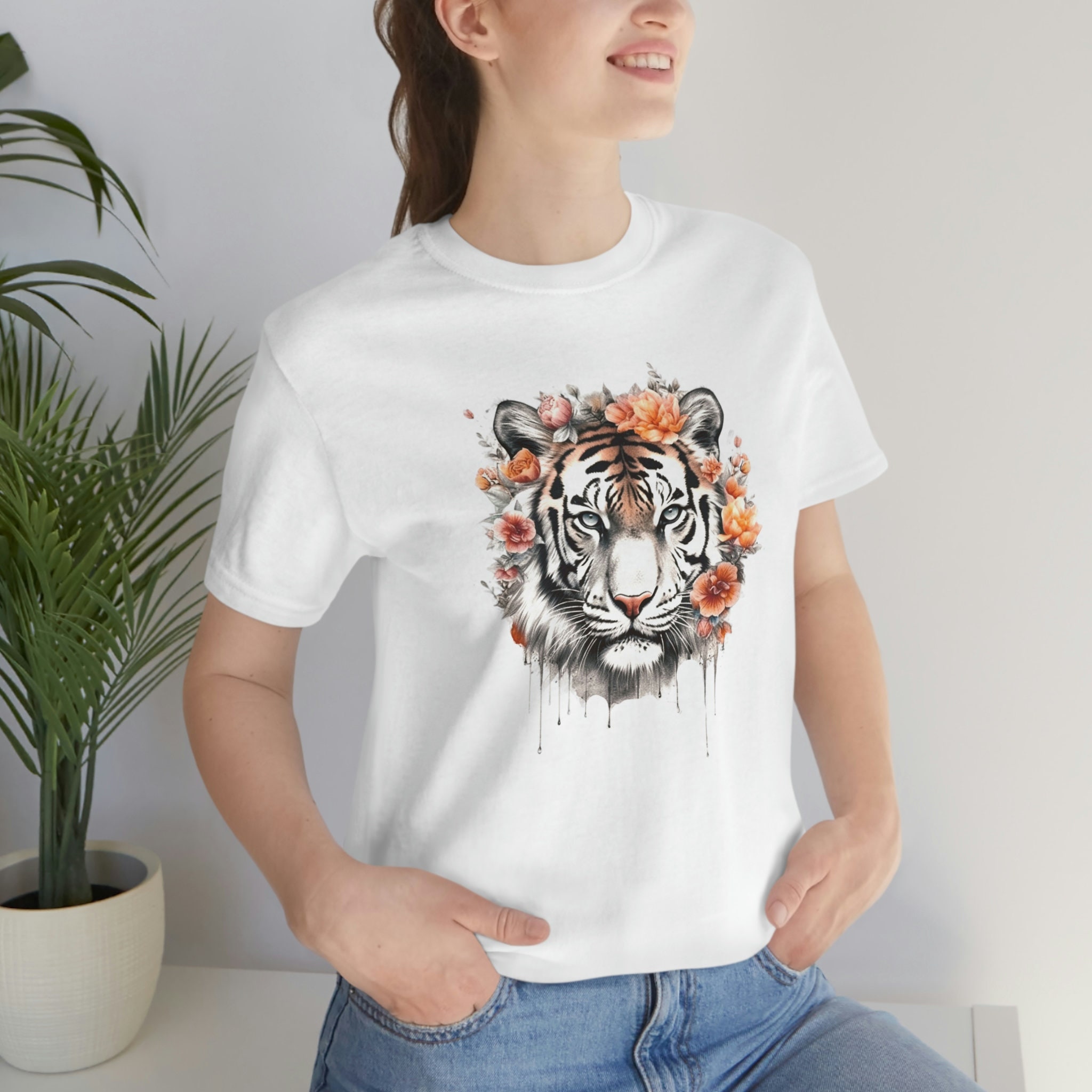 Colorful Tiger Shirt | Tiger Face Shirt | Tiger Shirt | Tiger Face Tee ...