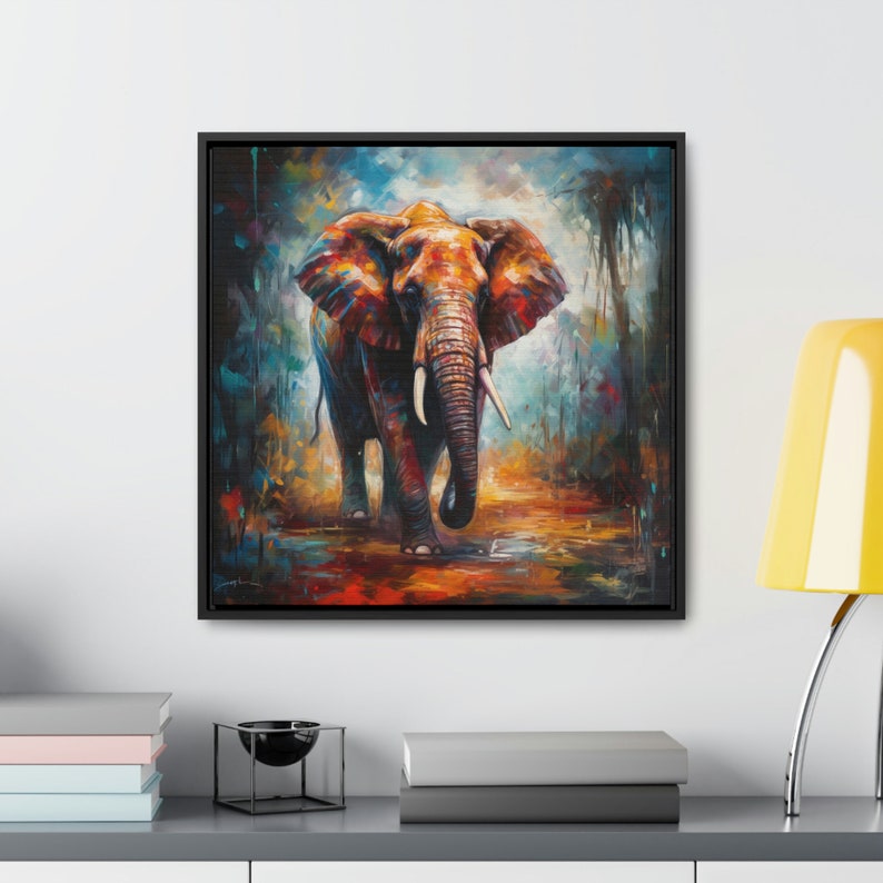 Elephant Oil Painting Original Artwork on Canvas Wild Animal - Etsy