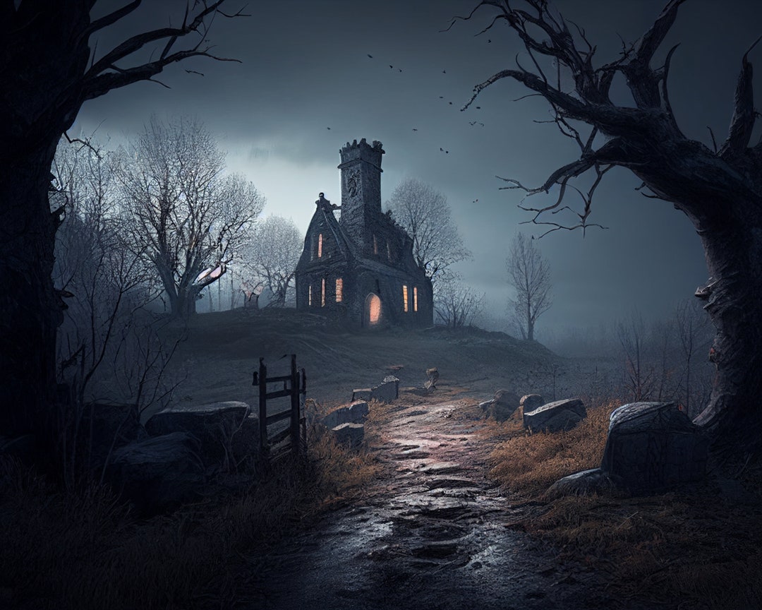 Haunted Trail Digital Art DOWNLOAD - Etsy