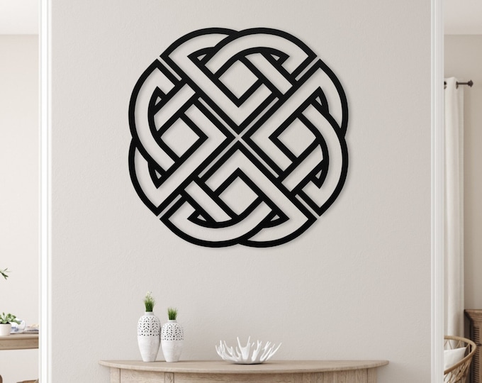 Celtic Knot Wall Charm / Fiber Art Wallhanging - Etsy