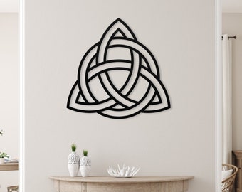 Rustic Wooden Celtic Knot Wall Sign Irish Design Carved Etched ...