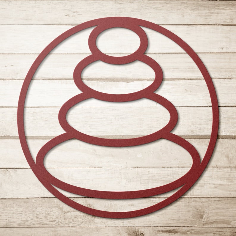Zen Stone Metal Wall Art, Zen Metal Sign, Zen Garden Wall Art, Zen ...
