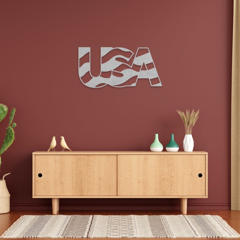 USA Metal Wall Art, Metal American Flag Wall Decor, United States of ...