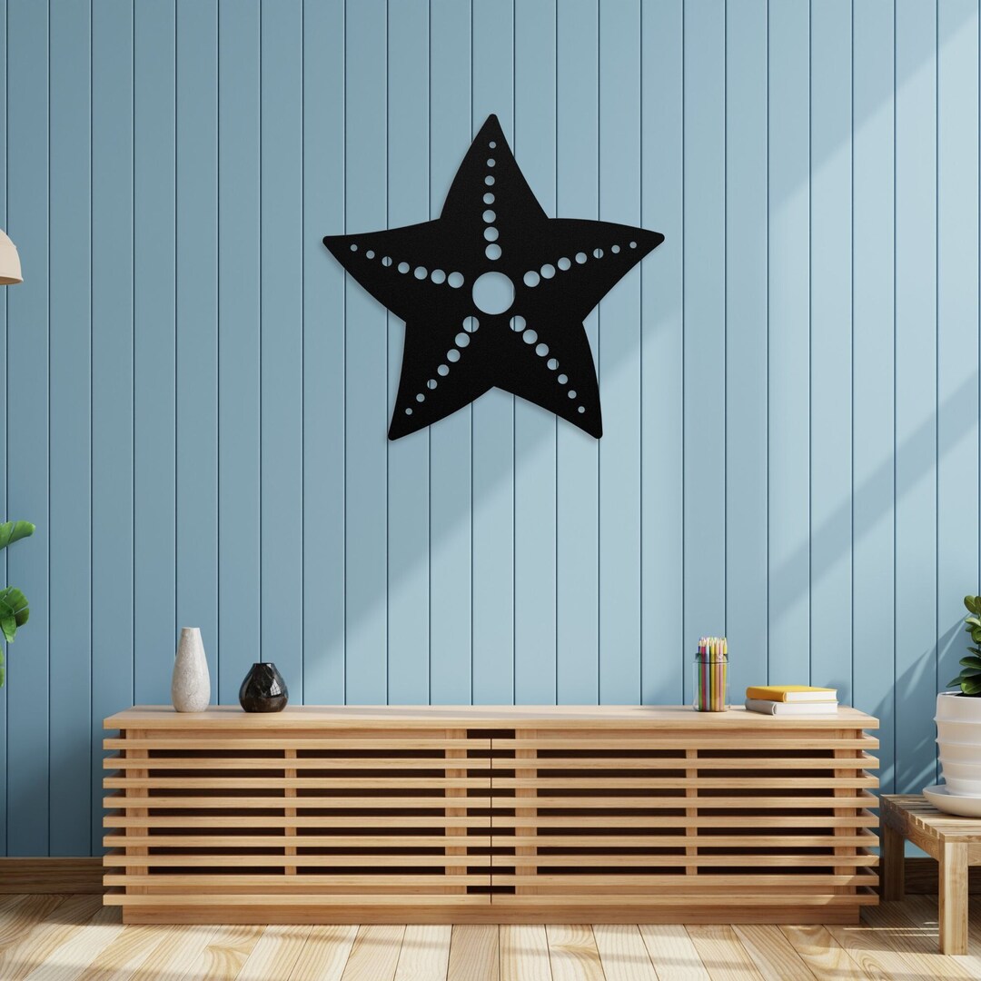Metal Starfish Wall Art Starfish Metal Sign Beachy Wall Art - Etsy